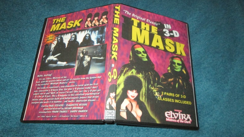 The Mask 1961 3-D Movie on 2 DVD W/2 Pair of Glasses Uncut 3D Version ...