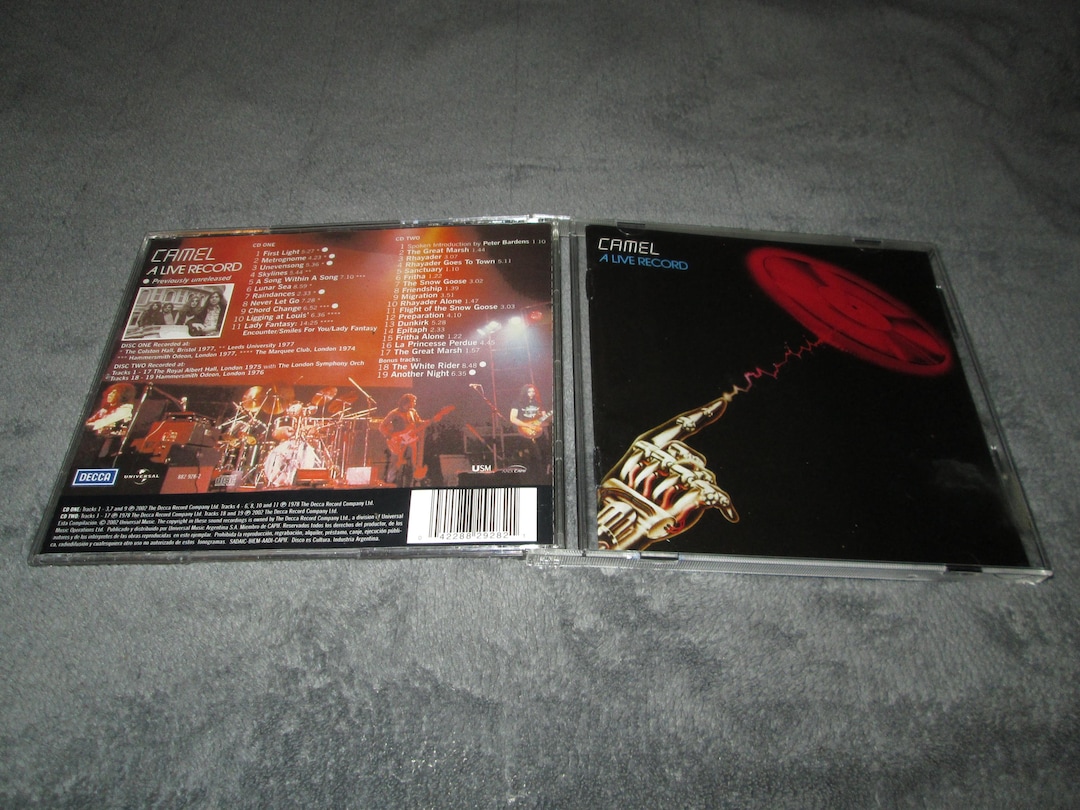 Camel -A Live Record Official Factory Release Argentina Import 2CD Set ...