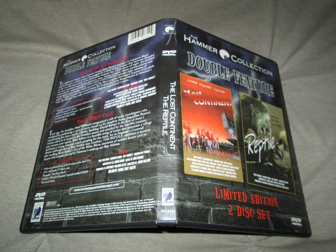 Lost Continent/the Reptile -RARE Hammer Collection Double Feature ...