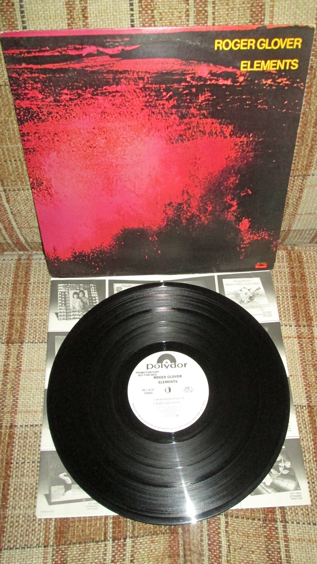 Roger Glover/deep Purple -elements White Label Promo on Polydor Records ...