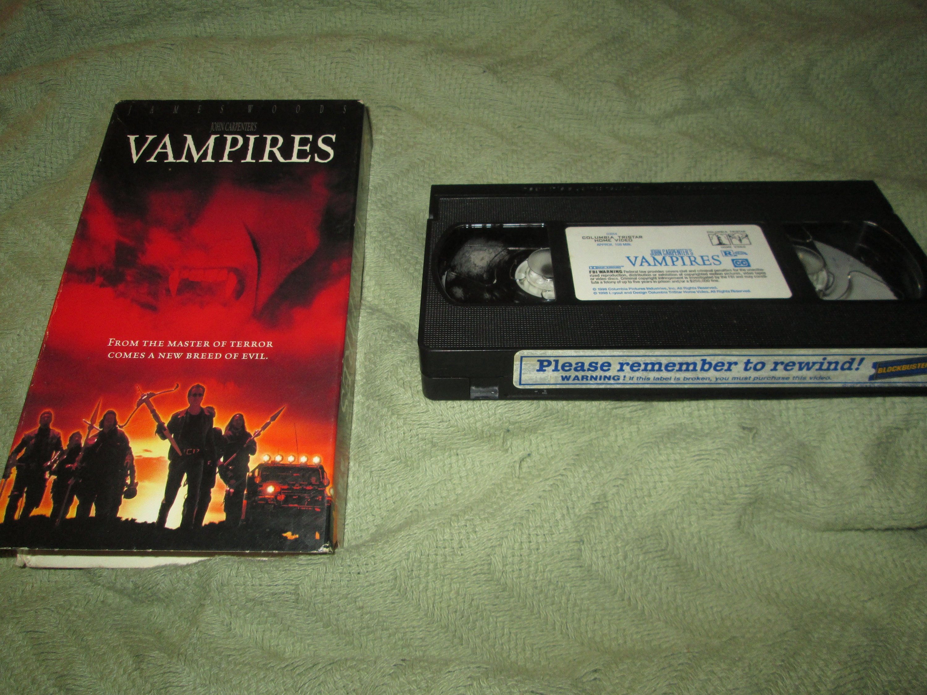 John Carpenter's Vampires 1988 Factory Release VHS on Columbia/tristar ...