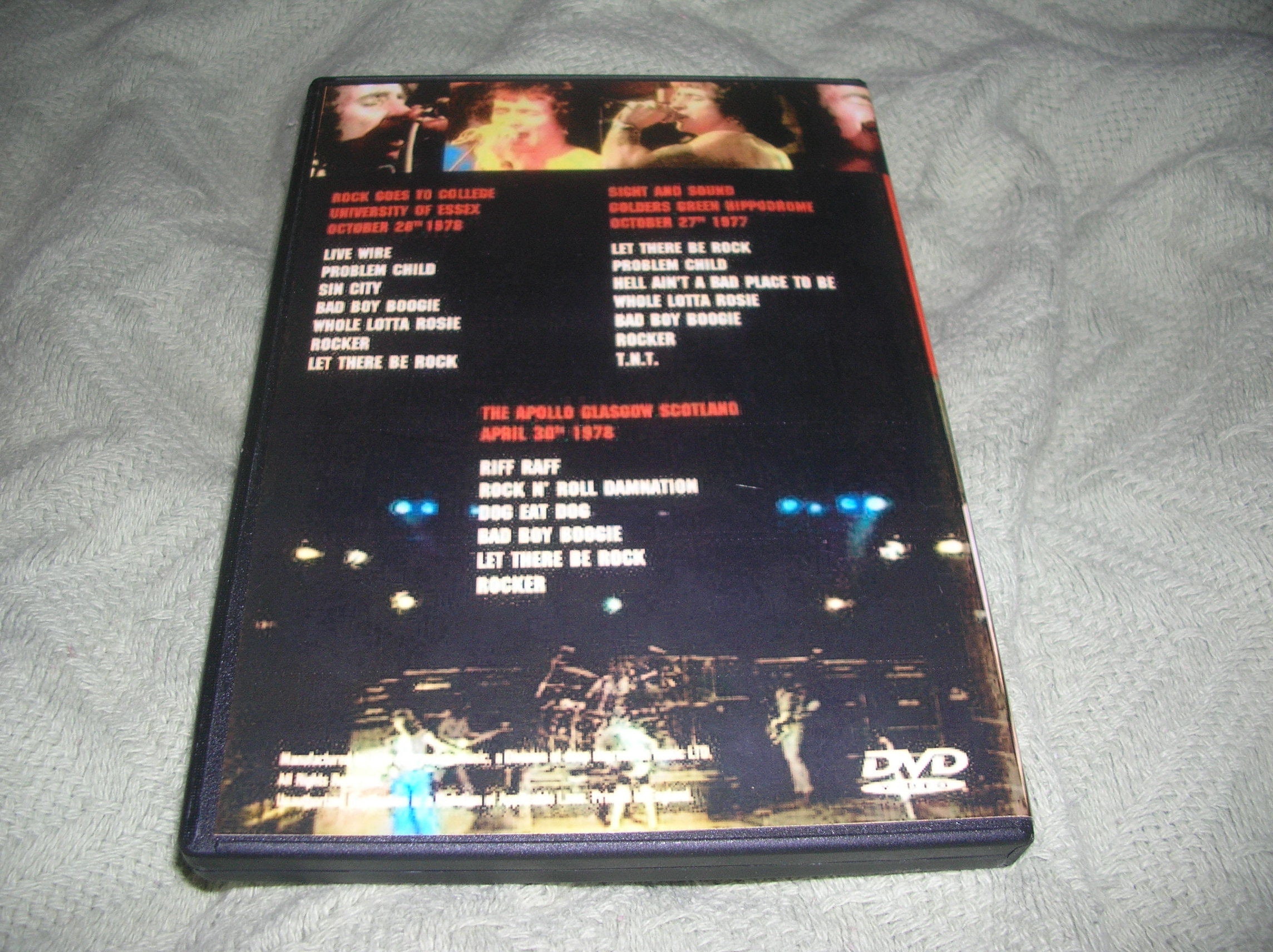 AC/DC -live With Bon Scott 1977-78 Three Different Shows, All Pro Shot ...