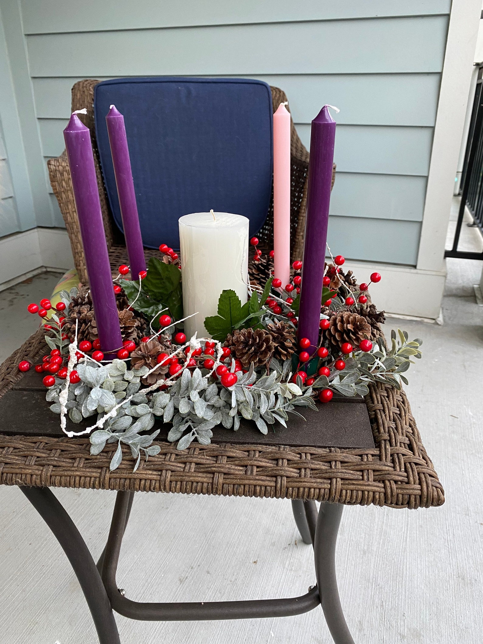 Traditional German Advent Wreath - Count Sundays before Christmas