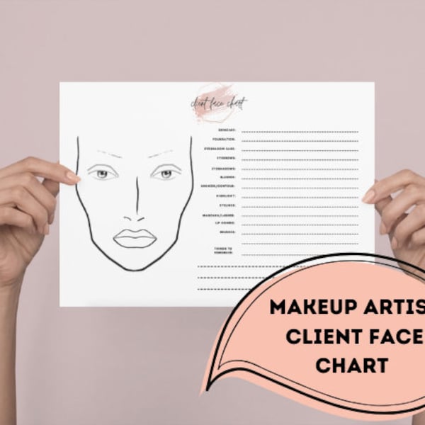 Printable Face Chart - Etsy