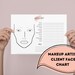 Printable Client Face Chart for Makeup Artists - Etsy
