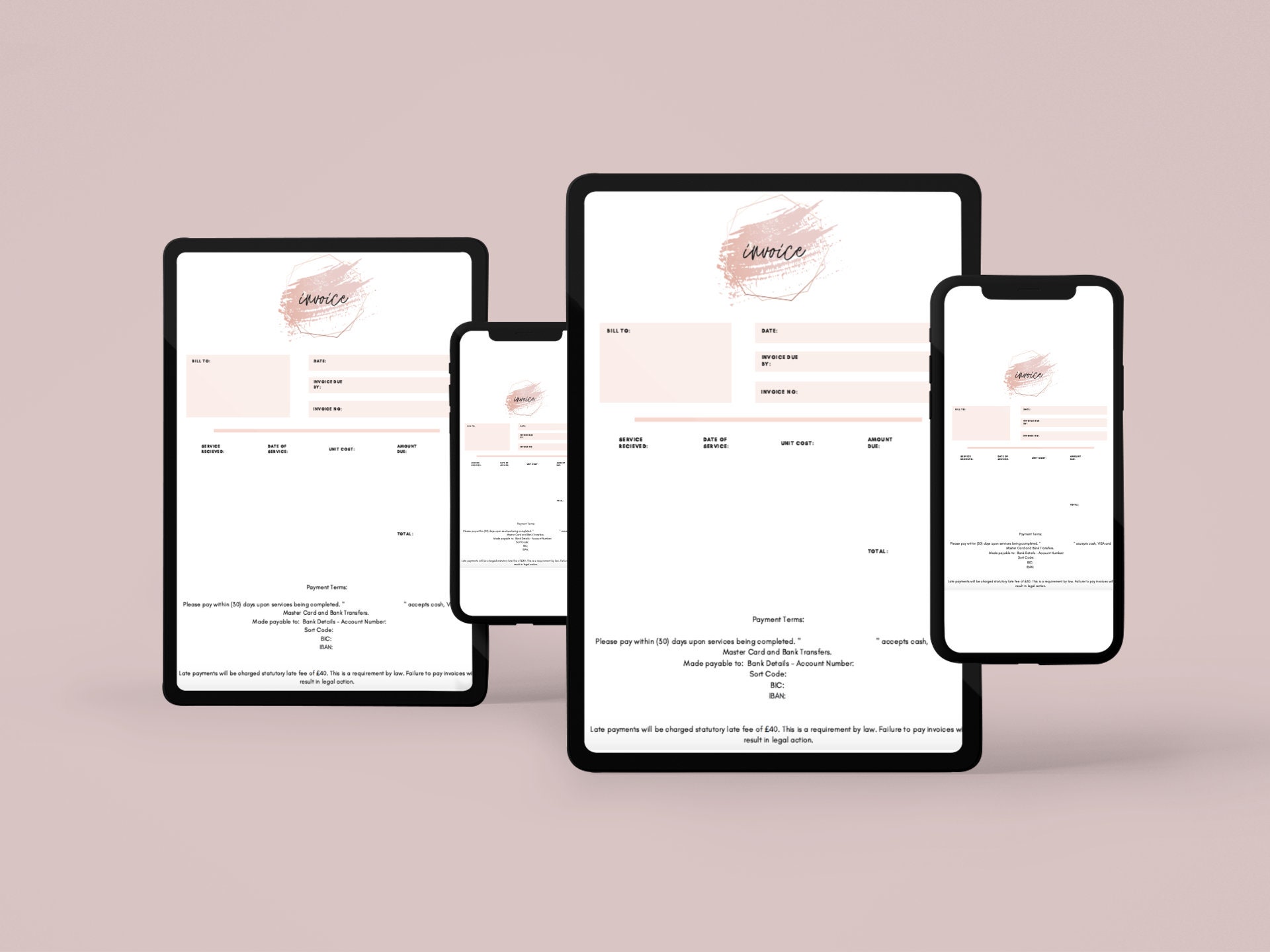 Invoice Template for Makeup Artists, Hair Stylists, Beauty ...