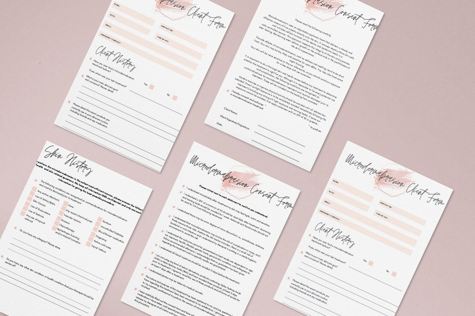 Microdermabrasion Client and Consultation Form. Printable and ...