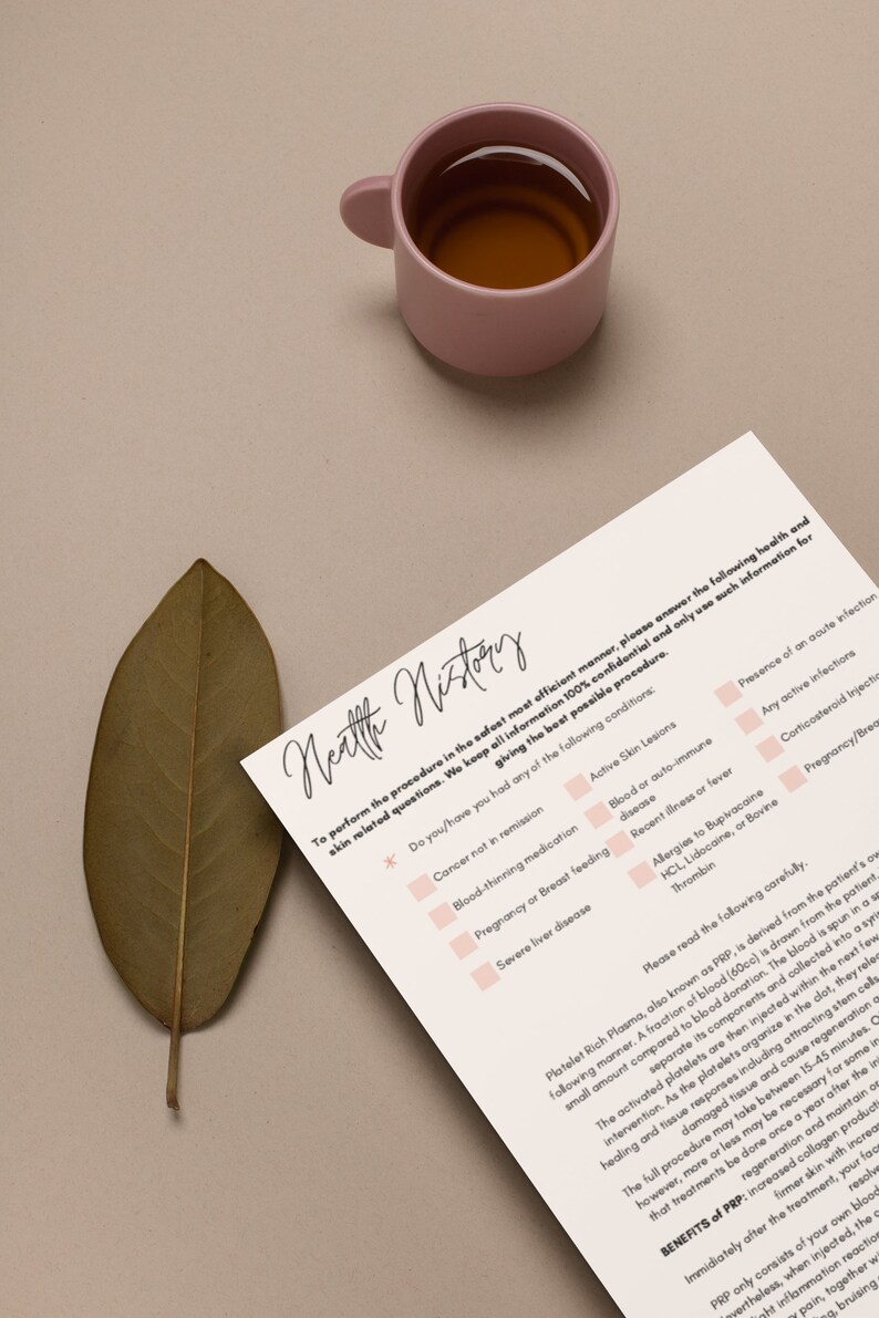 Vampire Facial PRP Consent and Consultation Form. 3 Pages, Including ...