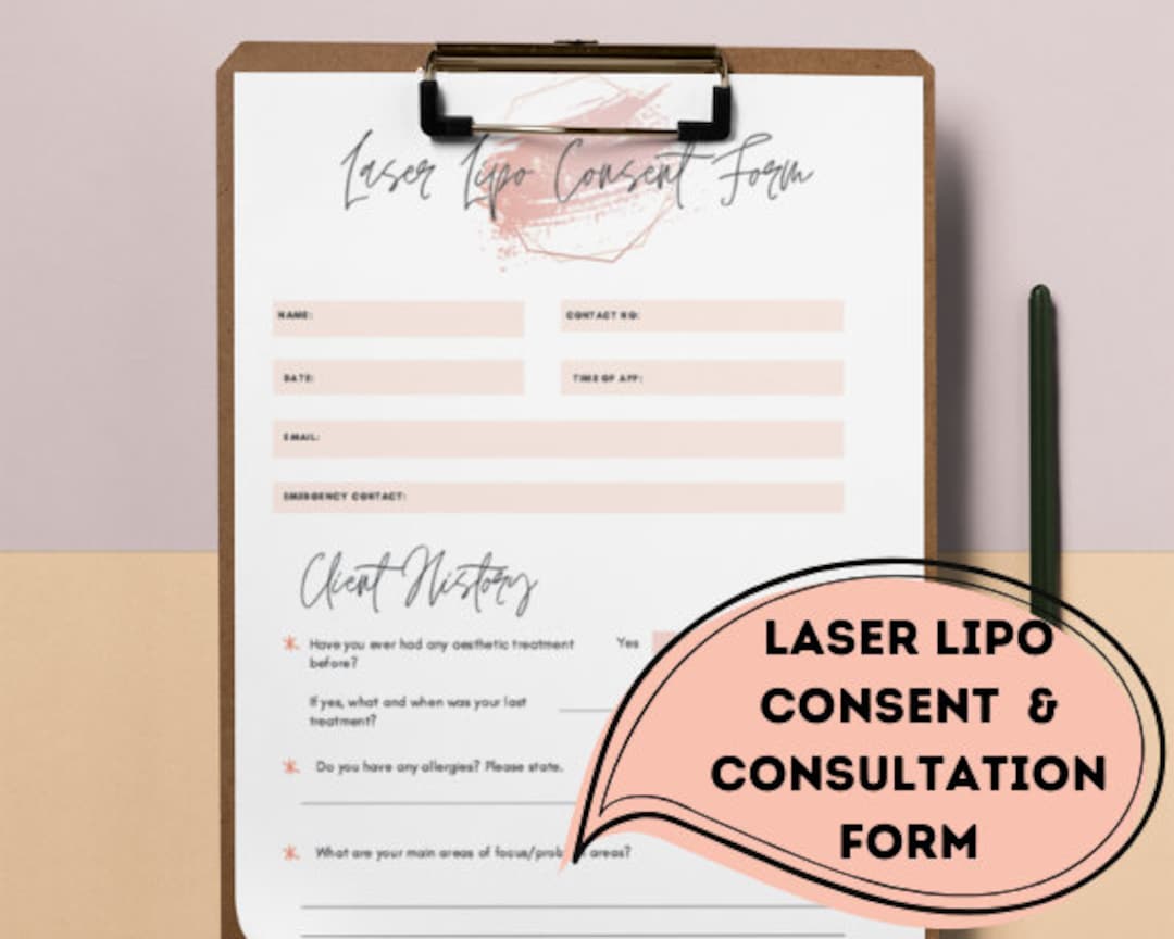 Laser Lipo Consent and Consultation Form. 4 Pages, Including Health ...