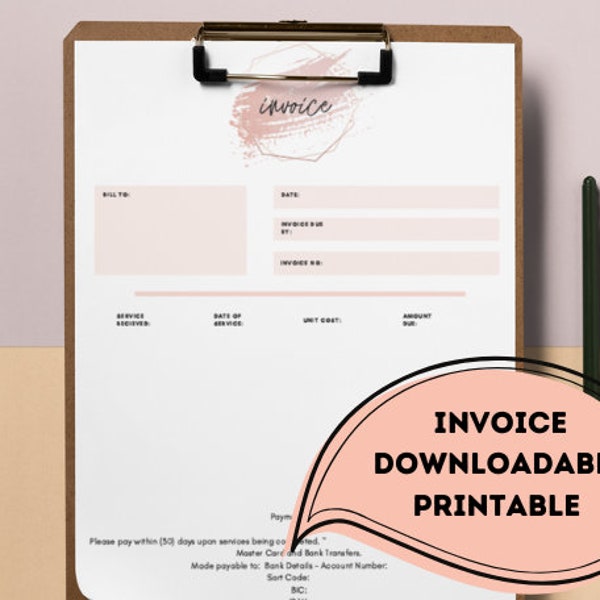 Invoice Template for Makeup Artists, Hair Stylists, Beauty ...