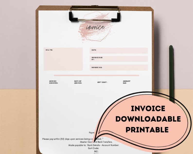 Invoice Template for Makeup Artists, Hair Stylists, Beauty ...