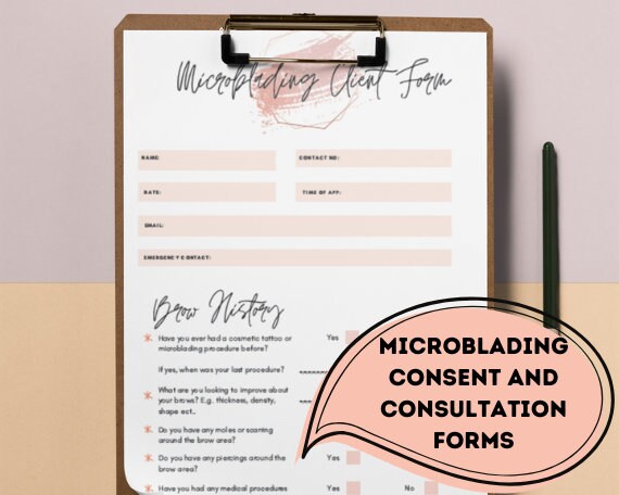 Microblading Brow Consent and Consultation Form. Printable - Etsy UK