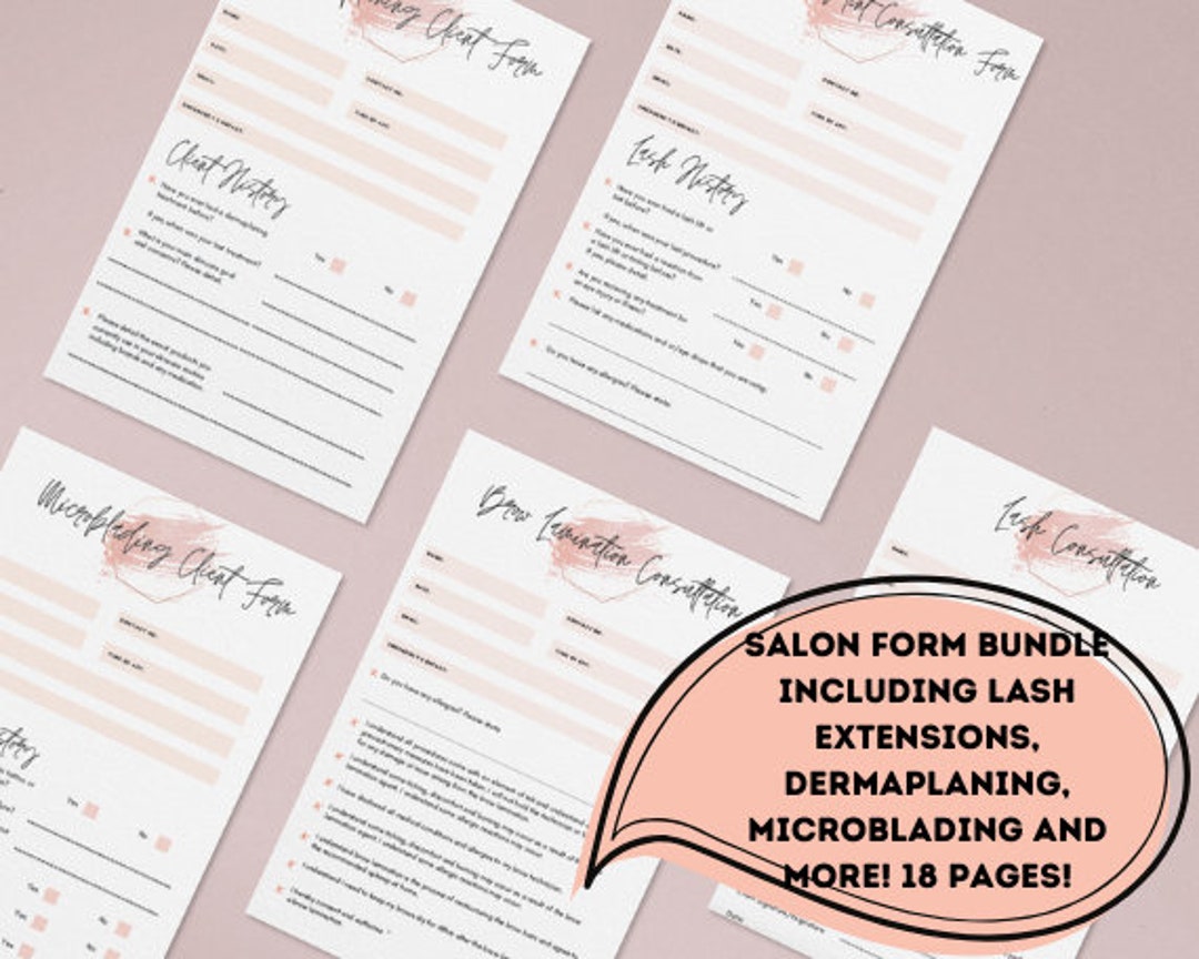 Salon Client Form Bundle. for Estheticians Beauticians. Covid - Etsy