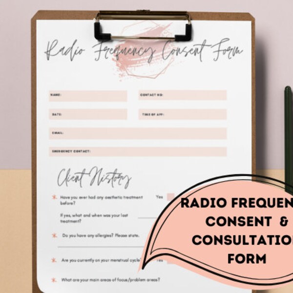 Radio Frequency Treatment Consent - Etsy