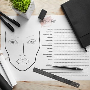 Printable Client Face Chart for Makeup Artists - Etsy
