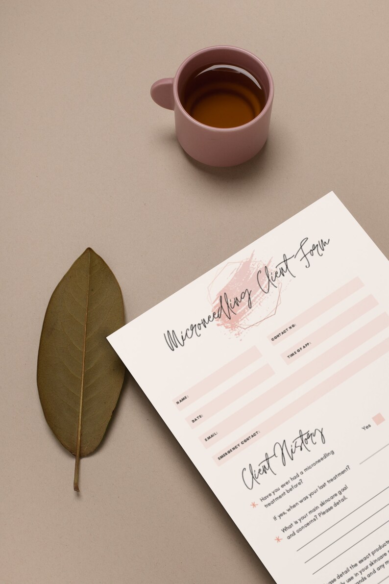 Microneedling Consent and Consultation Form. 5 Pages Including Health ...
