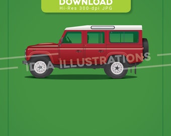 Land Rover Defender 110 Car Poster - Etsy