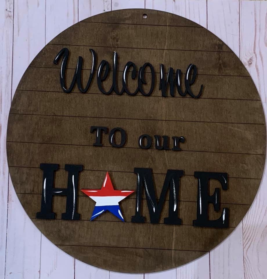 Seasonal Welcome Home Sign - Etsy