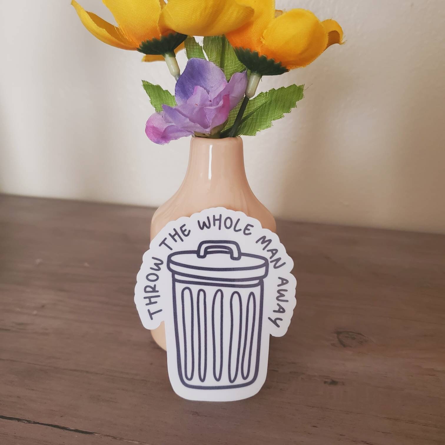 Throw the Whole Man Away Sticker Water Bottle Sticker - Etsy
