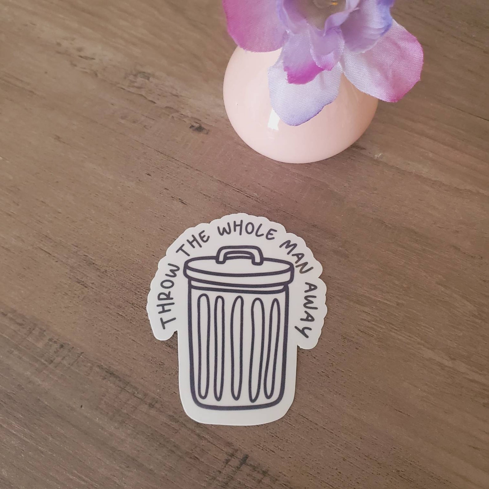 Throw the Whole Man Away Sticker Water Bottle Sticker - Etsy