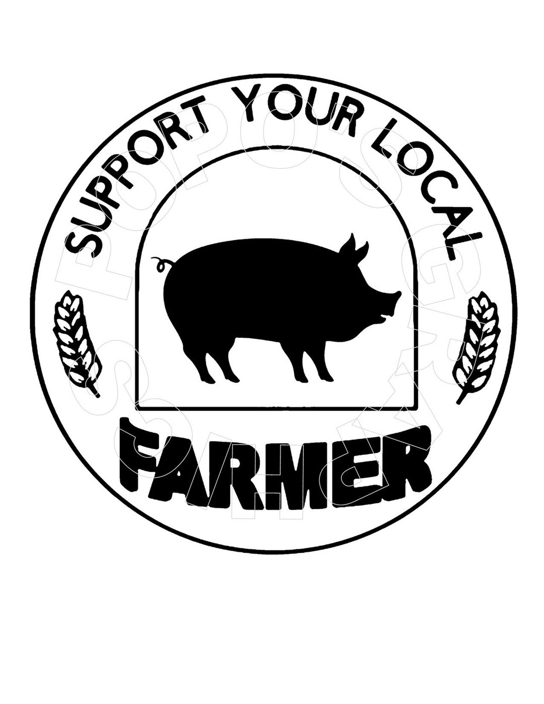 Support Your Local Farmer PNG 300 DPI - Etsy