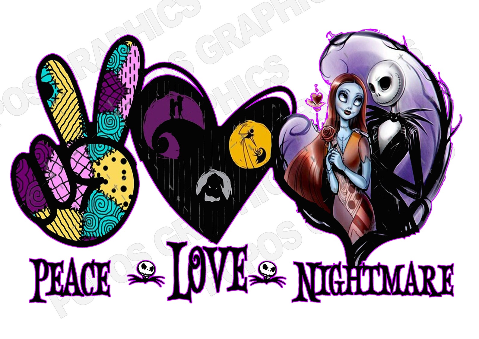 Peace Love NIGHTMARE - Etsy