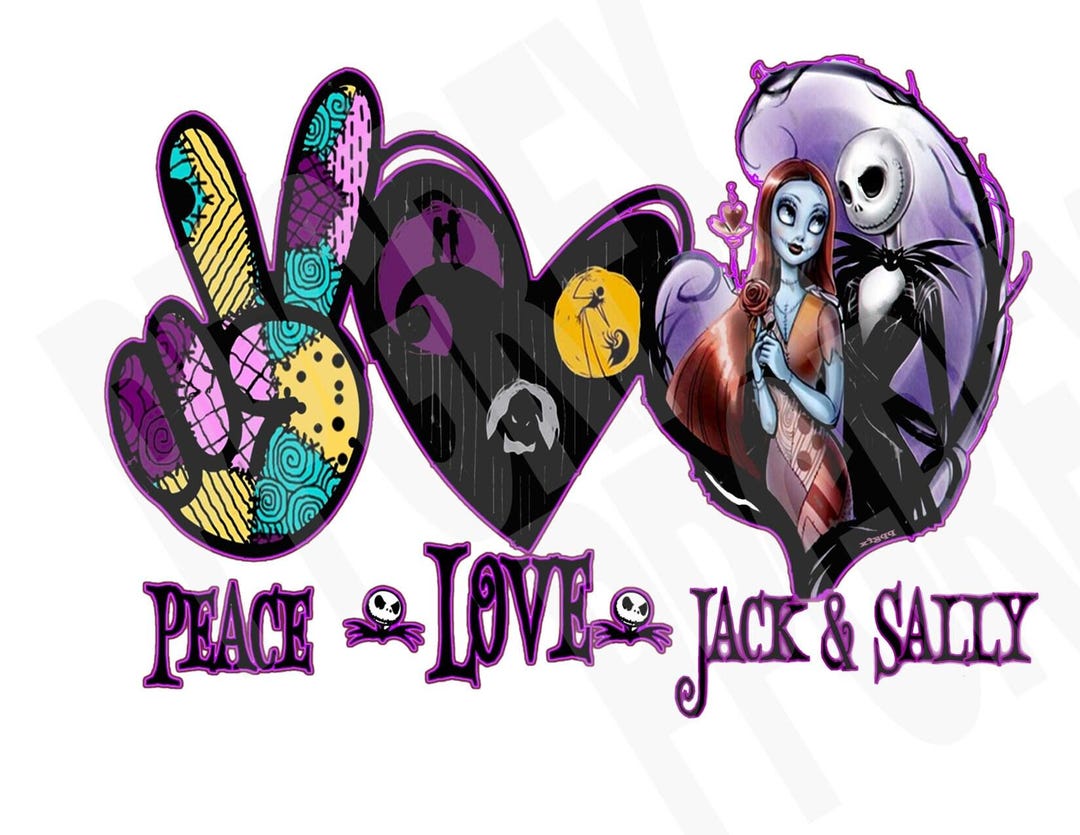 Peace Love Nightmare 5" Decal - Etsy