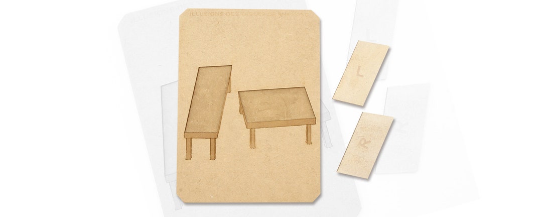 Wooden Optical Illusion Game, Shepard's Tables Illusion - Etsy