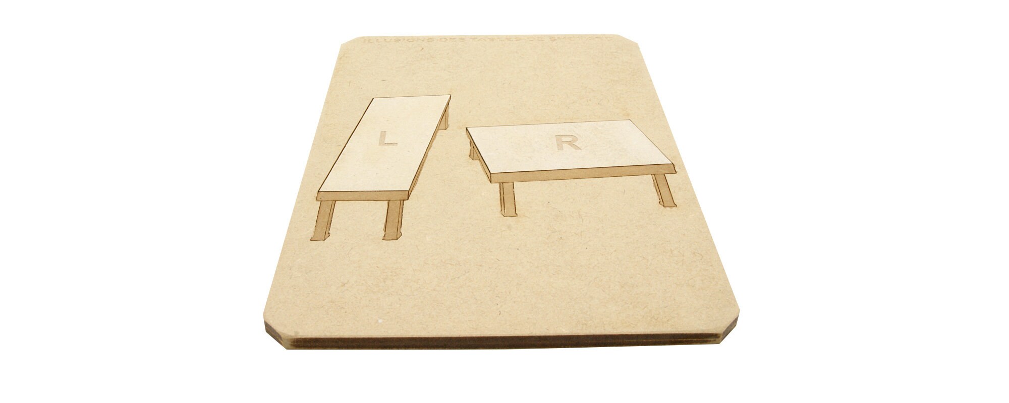 Juego de ilusión óptica de madera, Shepard's Tables Illusion - Etsy España