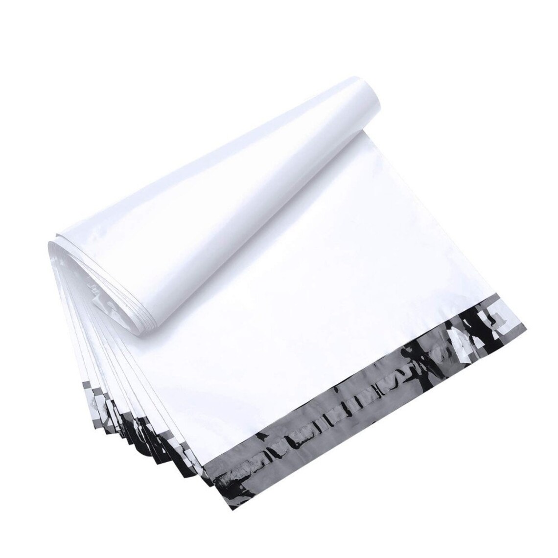 100 Plain White Polymailer With POD Jacket, Poly Mailers Mailing ...
