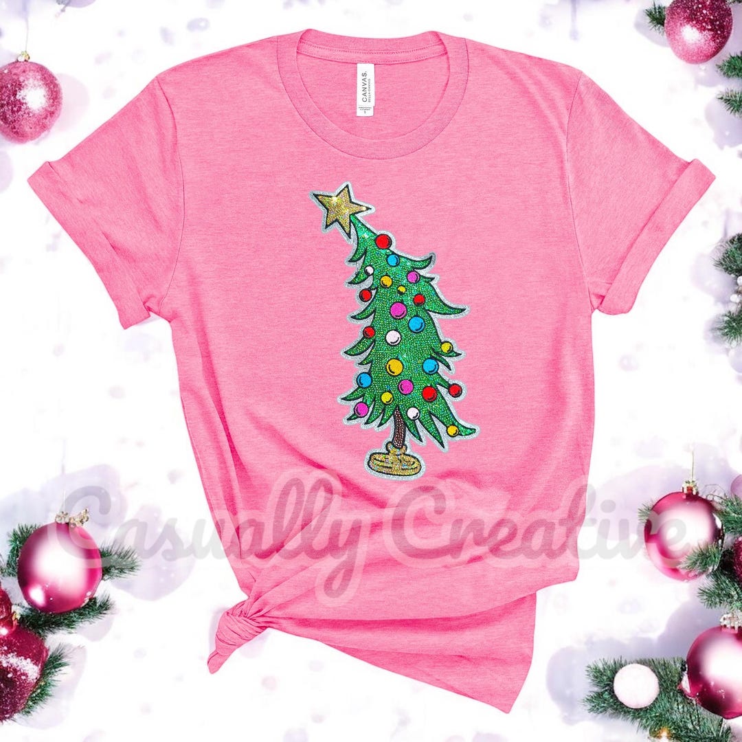 Sequin Christmas Tree Iron on Patch: Glitter Holiday DIY - Etsy