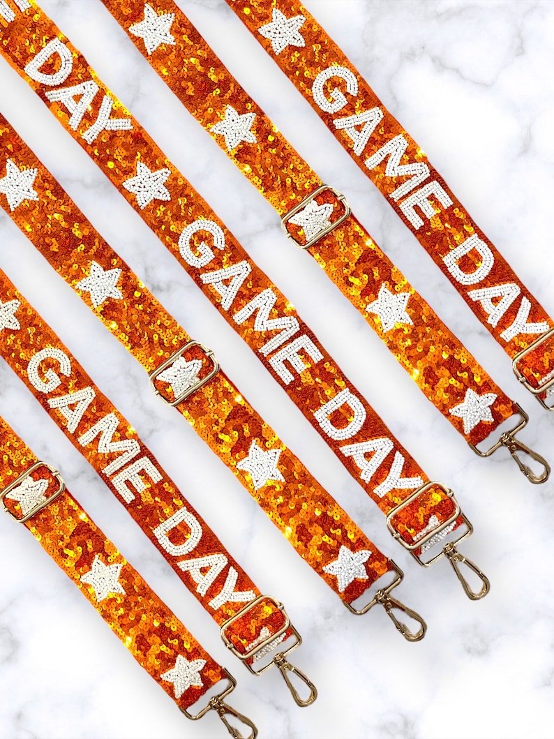 Handmade Beaded Game Day Strap: Navy, Stars, Adjustable - Etsy