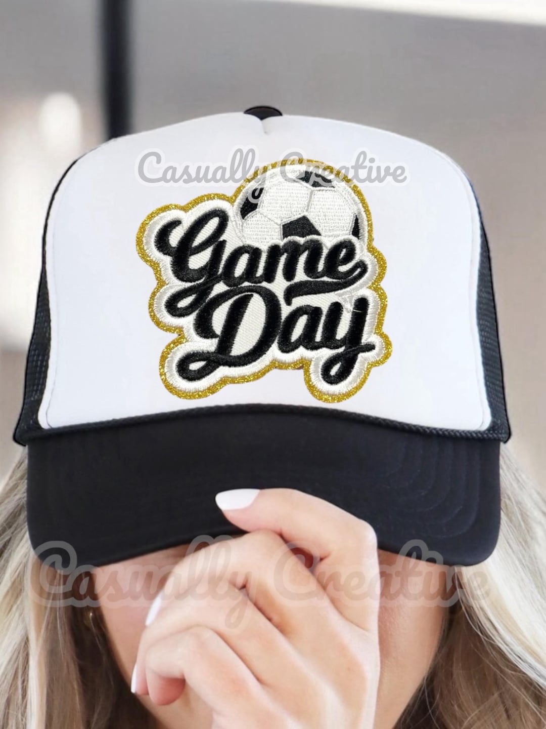 Soccer Game Day Patch - Trucker Hat Patch Iron On- Embroidery Patch ...