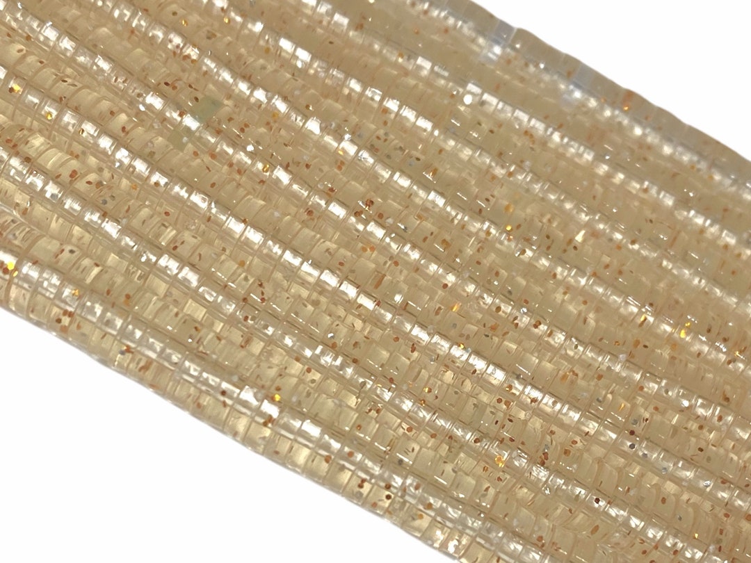 6mm Clear Glitter Acrylic Disc Beads: Flat Round Resin Beads - Etsy
