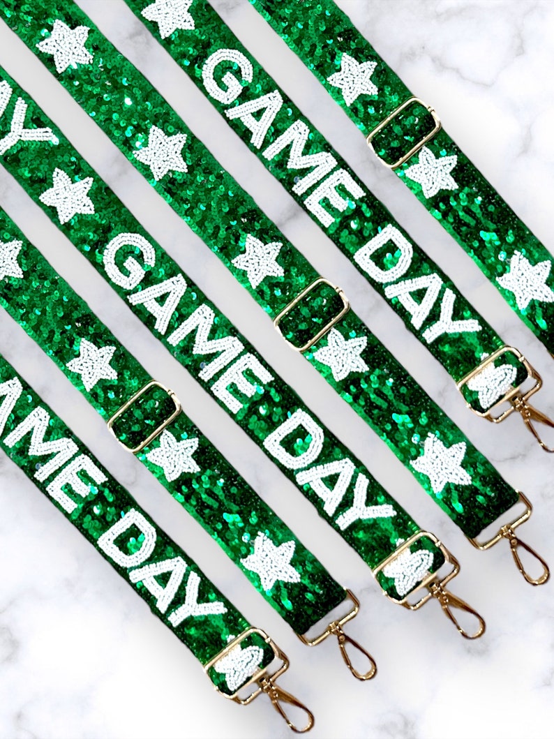 Handmade Beaded Game Day Strap: Navy, Stars, Adjustable - Etsy