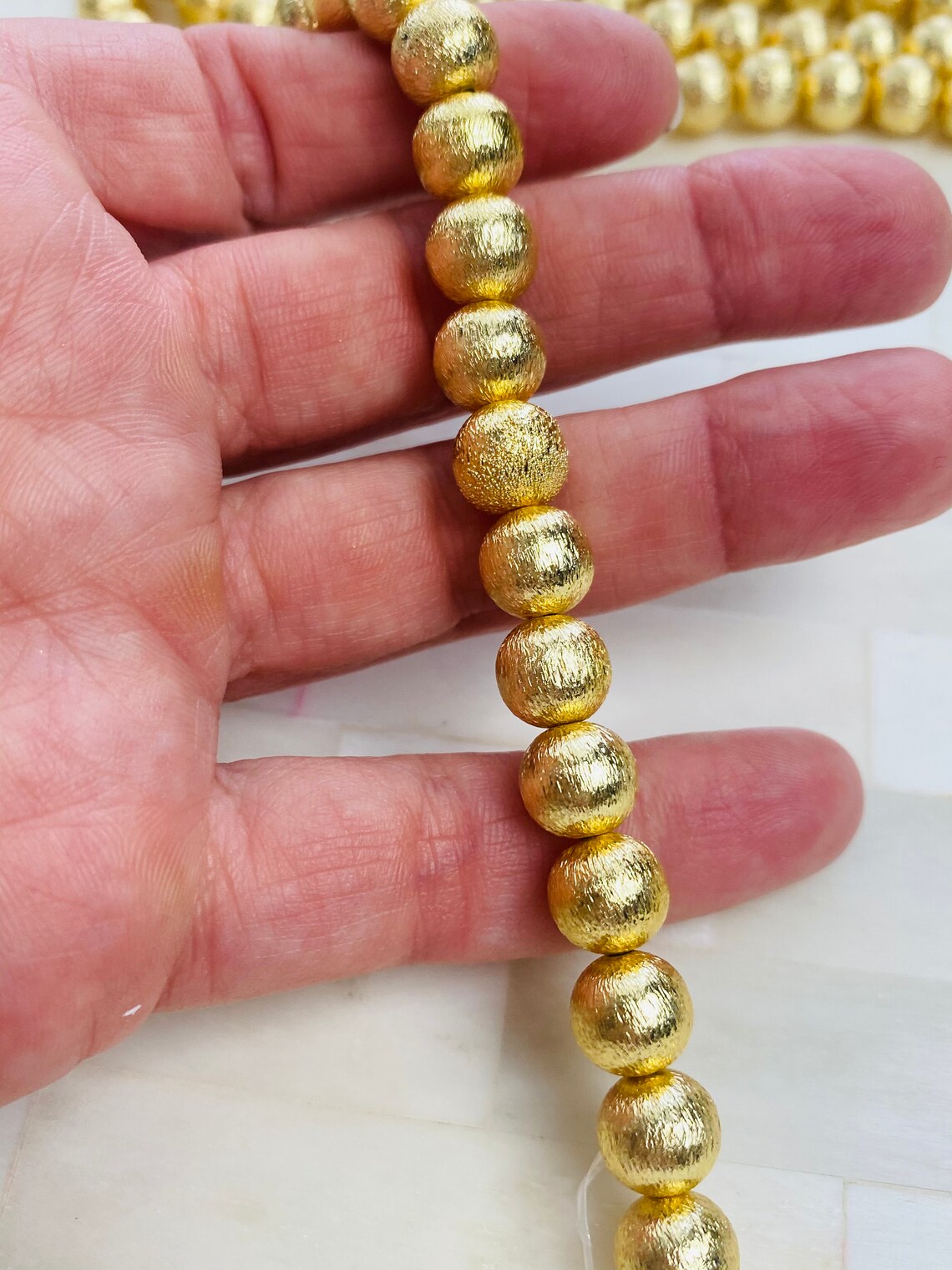 12mm 14k Brushed Gold Round Bead 12mm Gold Ball Spacer - Etsy