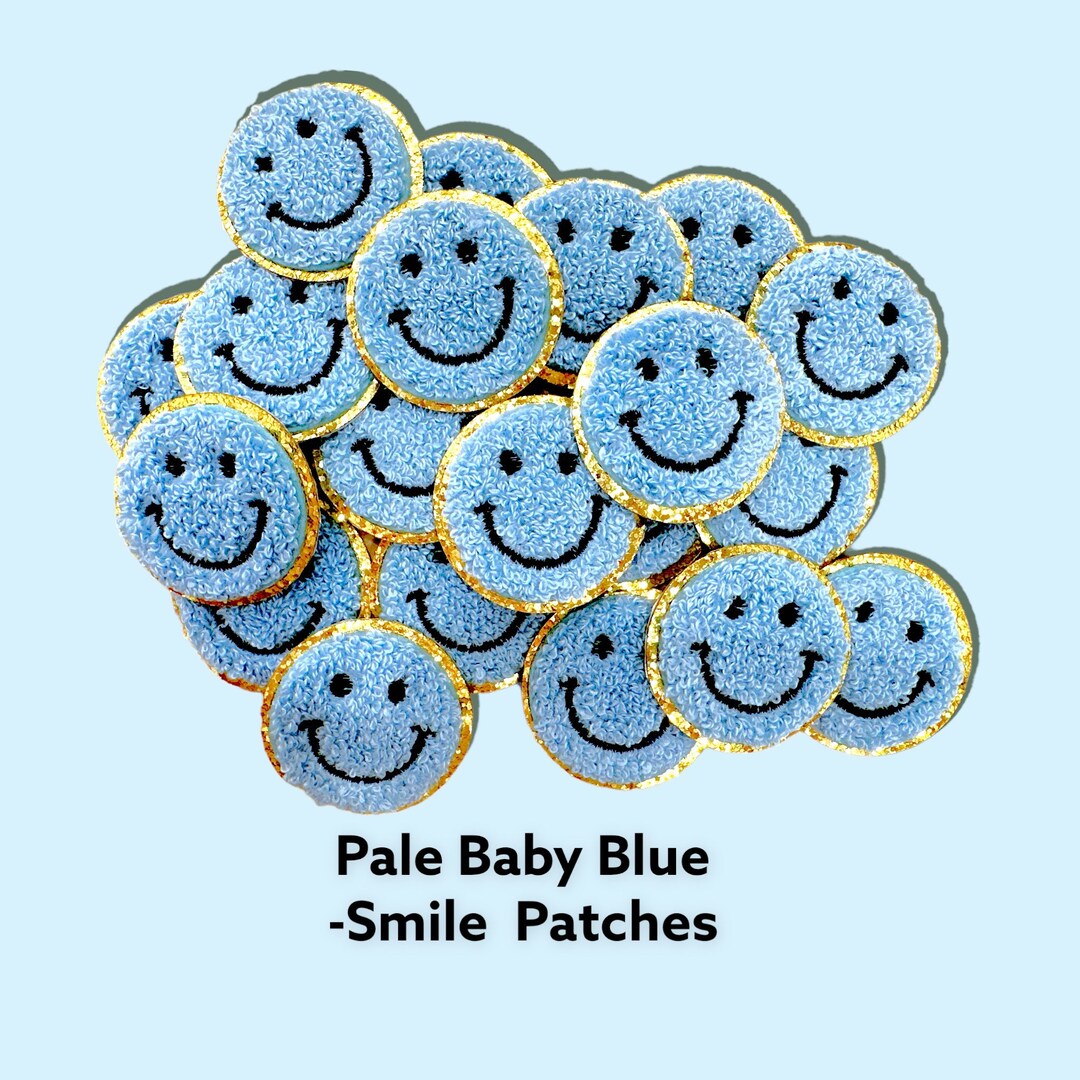 Self Adhesive Smiley Face Patch- Chenille Smile Face DIY Patch With ...