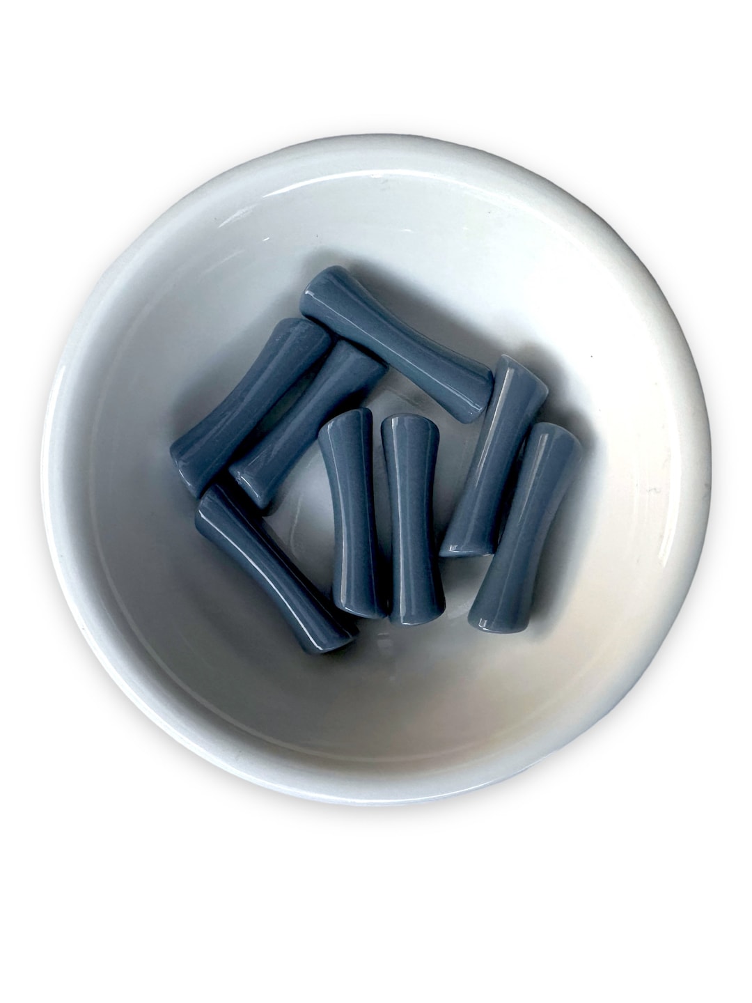 Wedgewood Blue Acrylic Bamboo Tube Beads (8mm) - Etsy