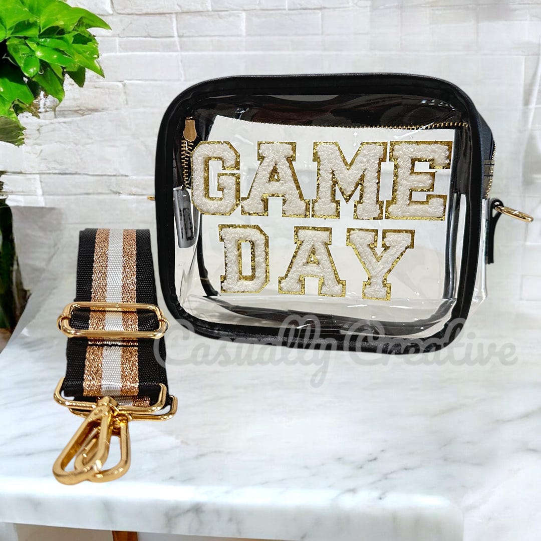 Clear Game Day Crossbody Bag: Stadium Approved, Gold Zipper - Etsy