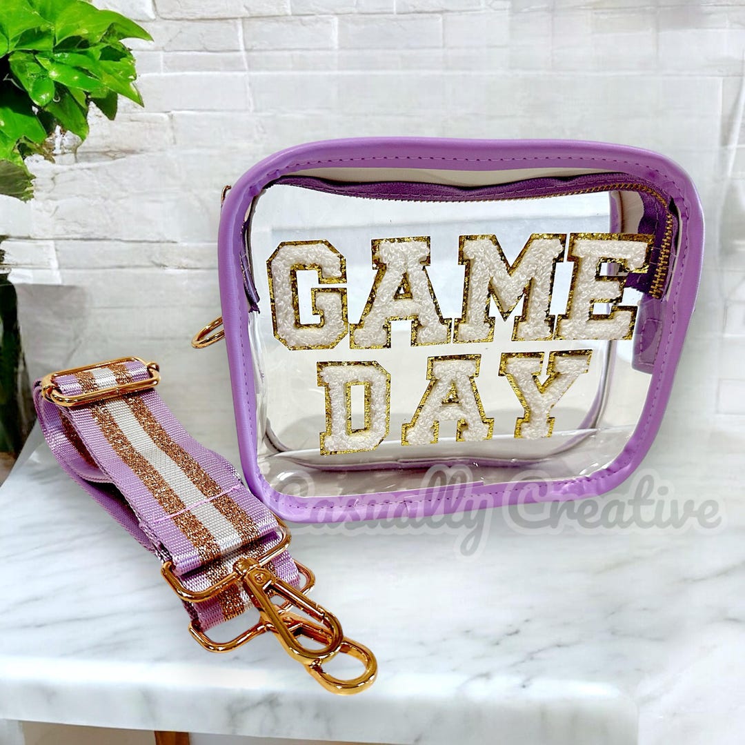 Purple Game Day Clear Crossbody Bag: Stadium Approved - Etsy