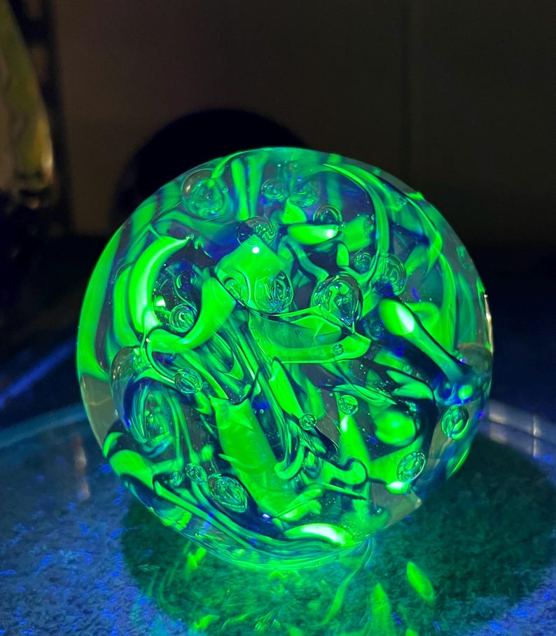 Uranium Nebula Glass Orb - Etsy