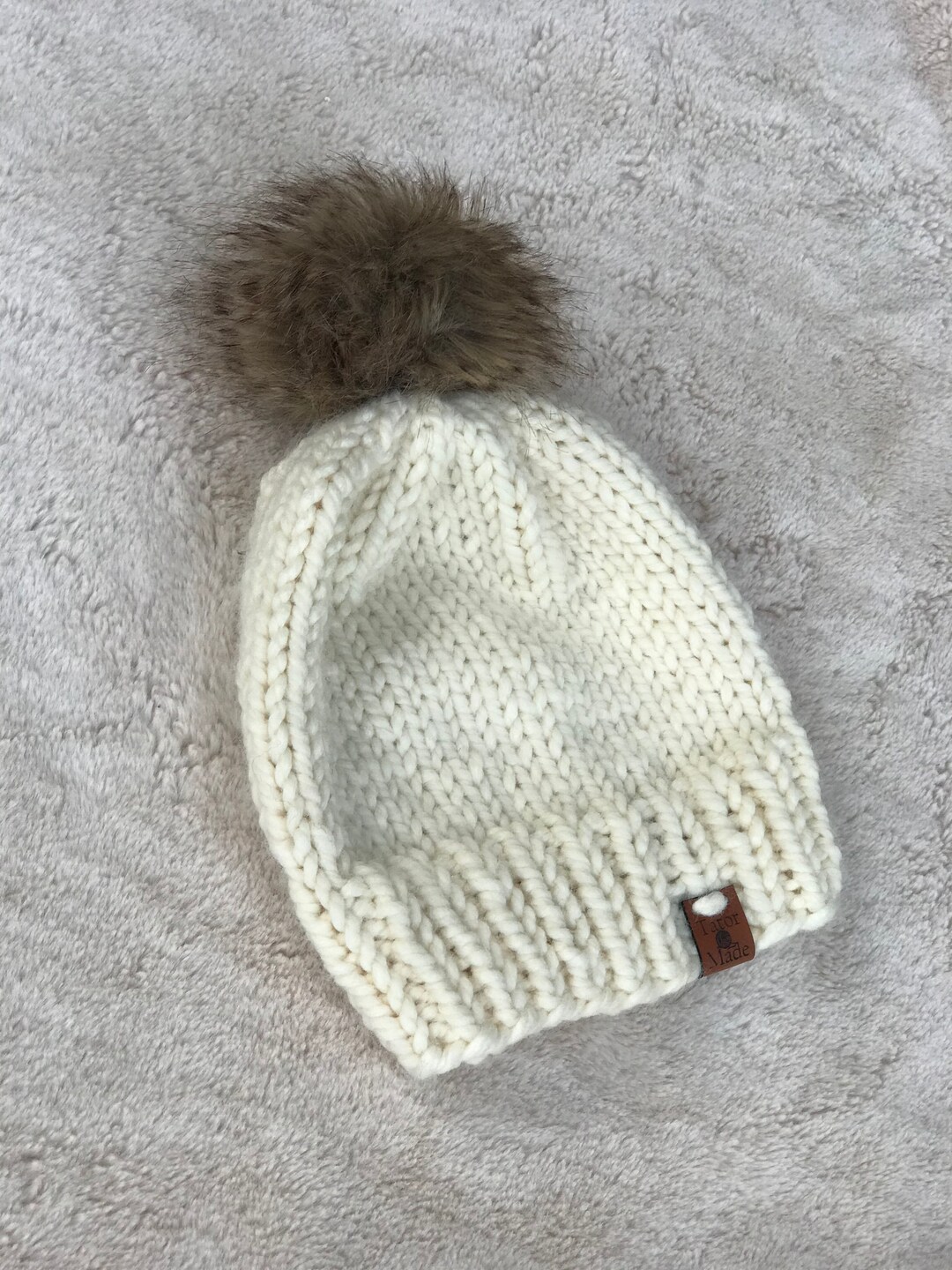 Beanie, Cream Knit Beanie, Winter Hat, Toque, Toboggan Hat, Winter ...