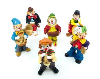 Mini Clown Figurines - Etsy