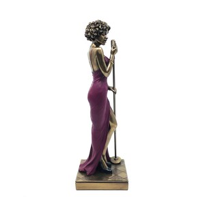 Black Female Jazz Singer Statue – Handmade Blues Figurine, Vintage ...