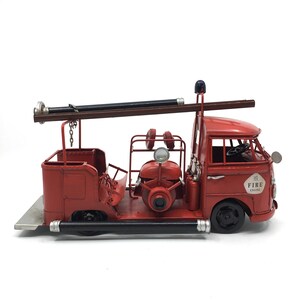 Die-cast 1:12 Fire Engine Model – Handmade Vintage Fire Truck ...
