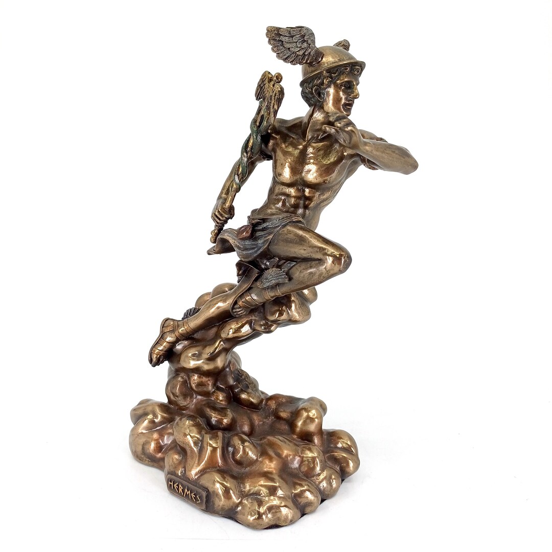 Handcrafted Hermes Statue – Greek Messenger God Figurine | Limited ...