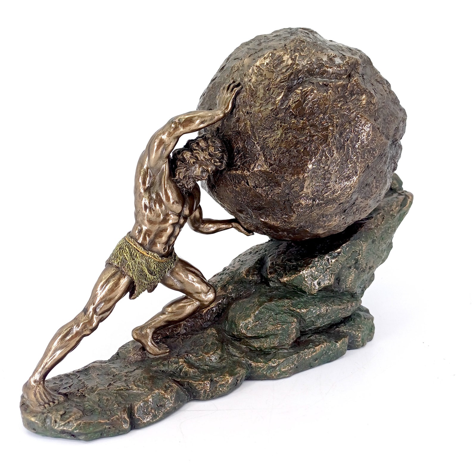 Bronze Finish Sisyphus Statue | the Myth of Sisyphus | Pagan Statue - Etsy