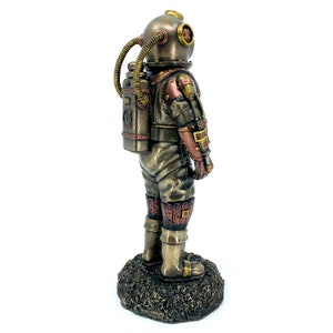 Steampunk Diver Statue With Mini Lamp | Steampunk Decor | Scuba Diving ...