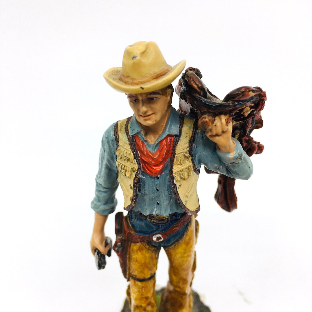 Miniature Pewter Cowboy Figurine | Western Tin Soldier | Collectible ...