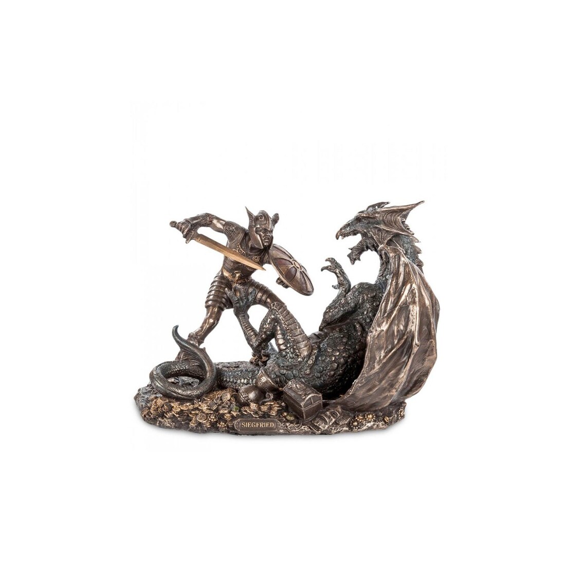 Hand Painted Siegfried Dragon Hunt Figurine Siegfried Statue | Etsy